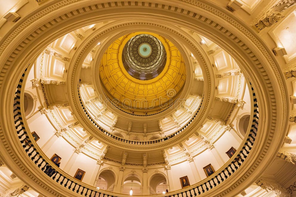 Interior View of Texas Capitol Editorial Stock Photo - Image of dome ...
