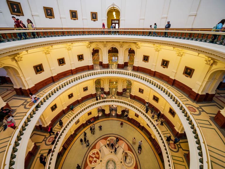 Interior View of the Texas Capitol with Visitors Exploring the Halls Editorial Image - Image of ...