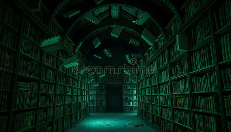 Book Tunnel Interior, Library Architecture, Reading Space, Stock Photo ...
