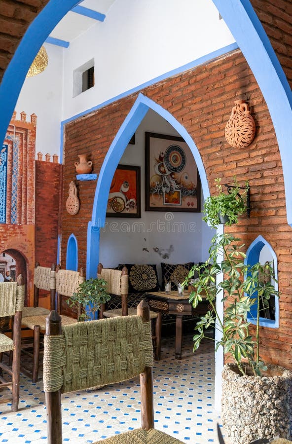 Interior View of a Typical Moroccan Restaurant in the Old City Centre ...