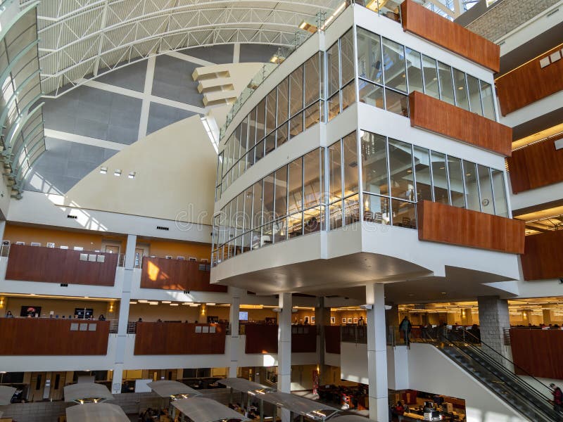 Interior View of the UNLV Lied Library Editorial Image - Image of vegas ...