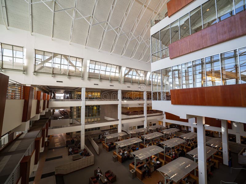 Interior View of the UNLV Lied Library Editorial Stock Image - Image of ...