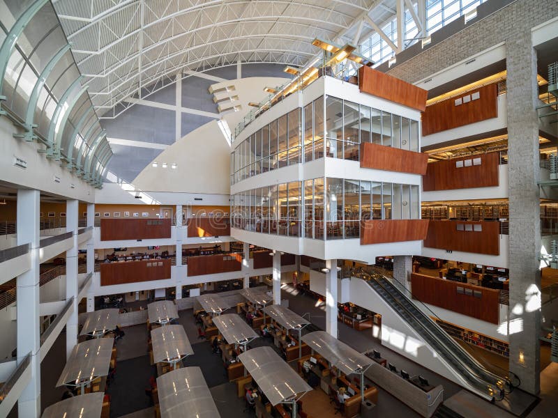 Interior View of the UNLV Lied Library Editorial Photography - Image of ...