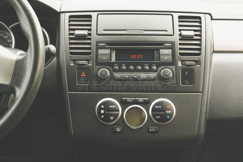 Car Interior, Control Panel, Dashboard, Radio System Stock Photo ...