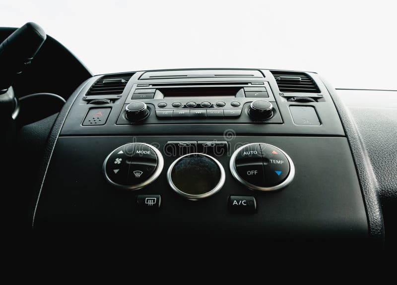 Car Interior, Control Panel, Dashboard, Radio System Stock Photo ...