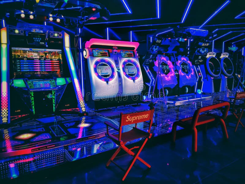 Interior View of Video Game Hall Editorial Photography - Image of ...