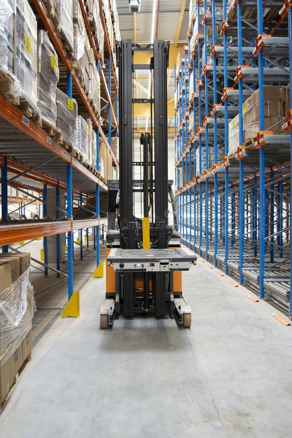 Interior View of a Warehouse Stock Photo - Image of racks, import ...