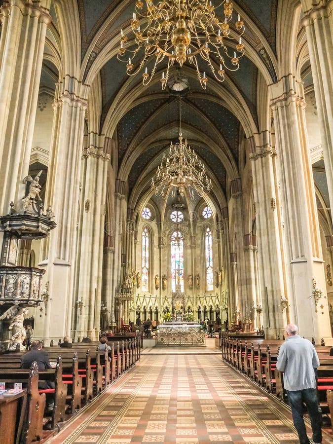 Interior Of Zagreb Cathedral Stock Photo - Image of church, gothic ...