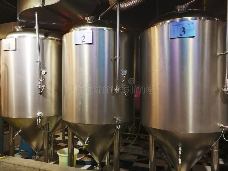 Micro Brewery in Restaurant Stock Image - Image of stout, pilsner: 51036219