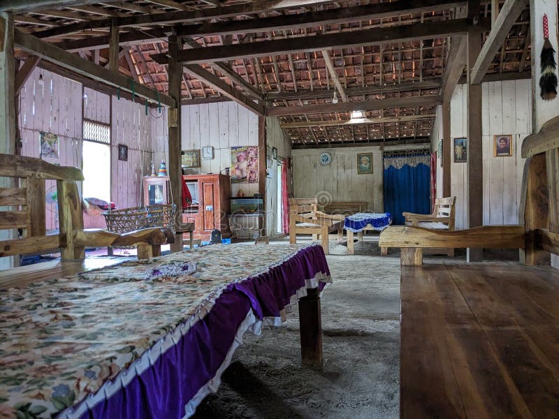 Interior of a Village Joglo House Editorial Image - Image of wood ...