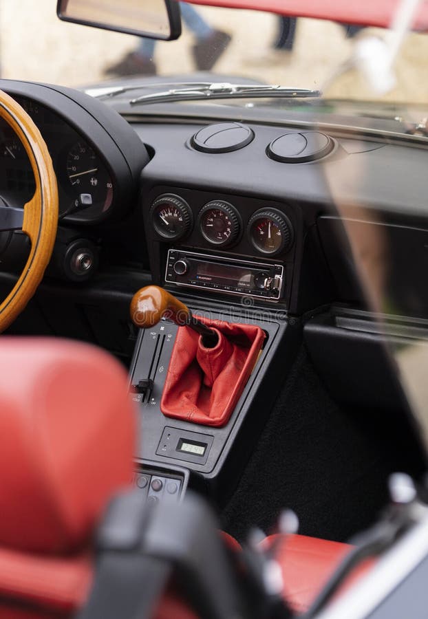 Interior of Vintage Italian Car Editorial Photography - Image of dials ...