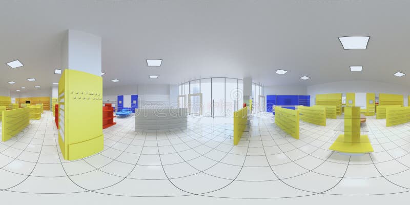 Spherical Panoramic Render of the Store, Interior Visualization, 3D ...