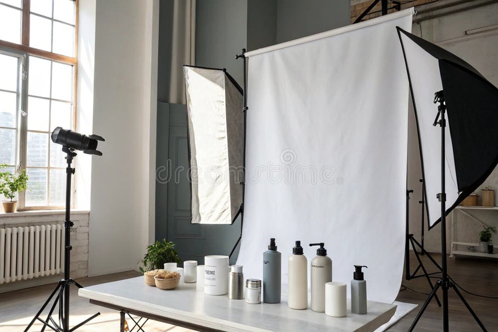 Interior Wall Background with Shadows from Window for Product ...