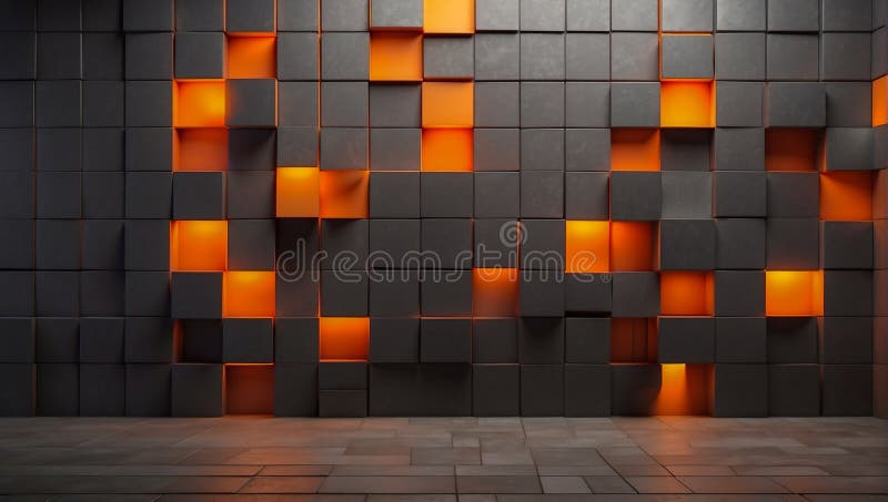 Interior Wall Design Idea. an Abstract Modern Three Dimensional Wall ...