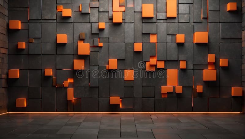 Interior Wall Design Idea. an Abstract Modern Three Dimensional Wall ...