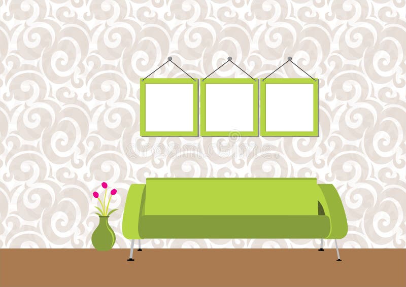 Interior Wall Design stock illustration. Illustration of inside - 60135725