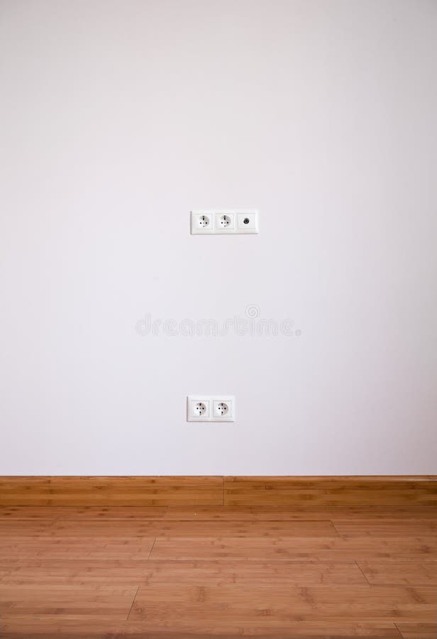 Interior Wall with Domestic Power Outlet Stock Image - Image of ...