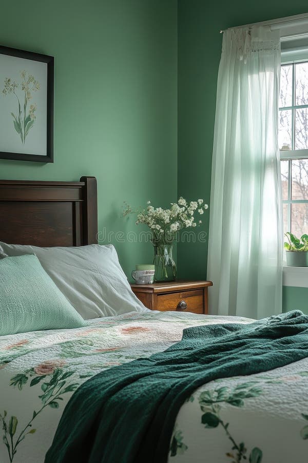 Interior Wall Gradient, Modern Bedroom Features a Stylish Two-tone Wall ...