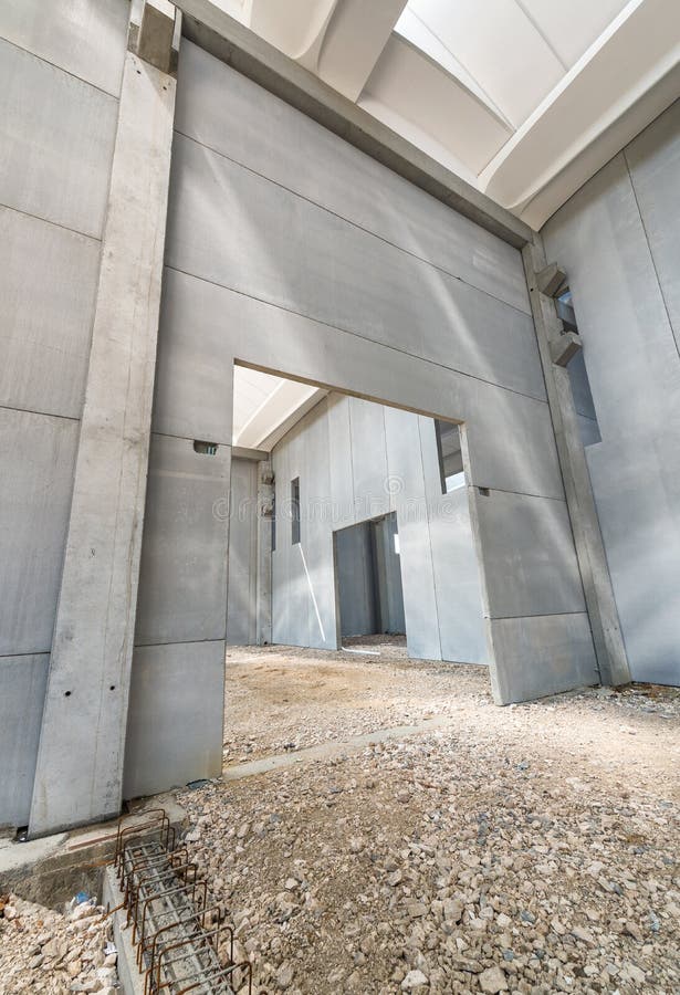 Interior Walls of Building Under Construction Stock Image - Image of ...