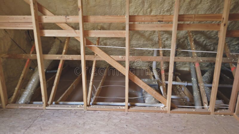 Interior Walls with Thermal Insulation Stock Video - Video of glasswool ...