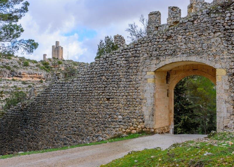 Interior Walls of the Town of Alarcon in Cuenca Stock Image - Image of ...