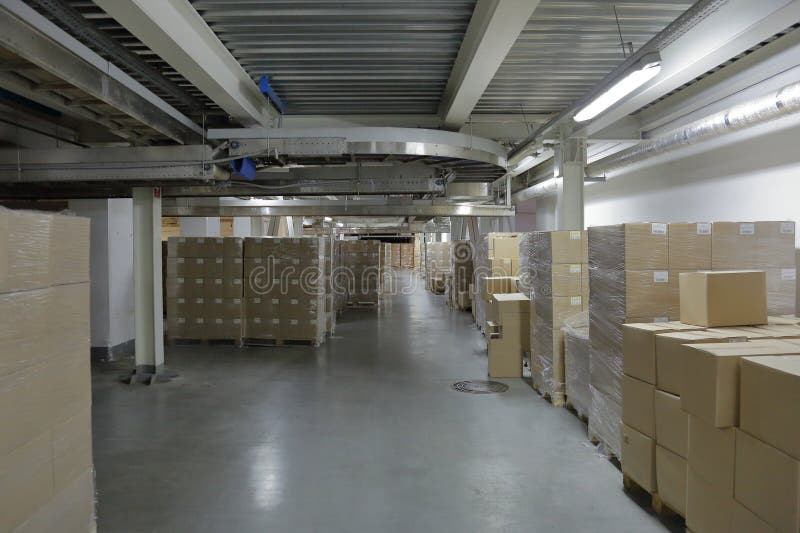 The Interior of the Warehouse Stock Image - Image of commercial ...