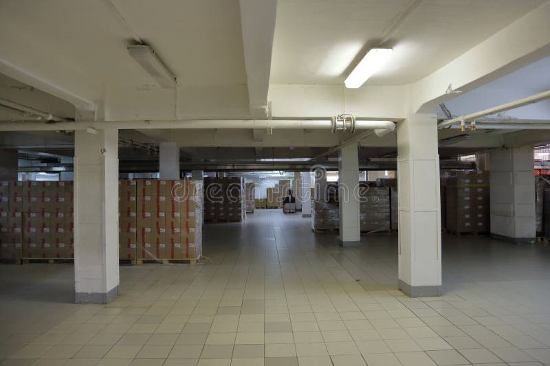 The Interior of the Warehouse Stock Photo - Image of factory, goods ...
