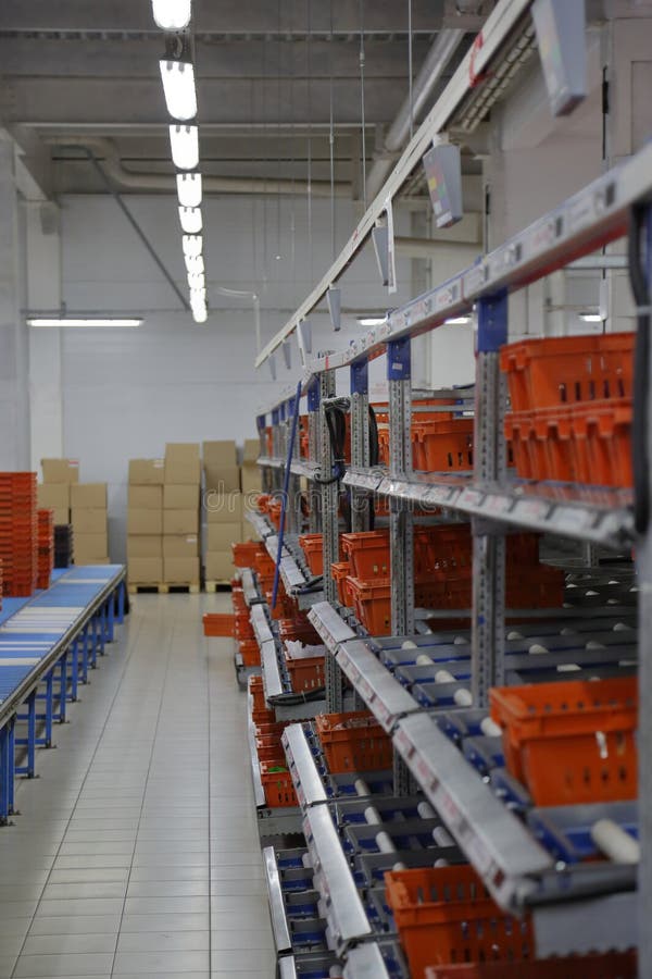 The Interior of the Warehouse Stock Photo - Image of factory, store ...