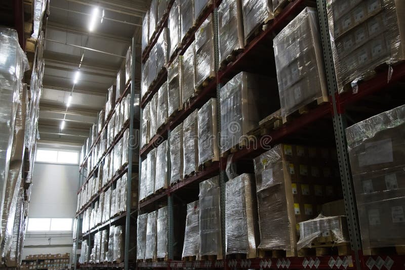 Interior of warehouse stock image. Image of industry - 196891545