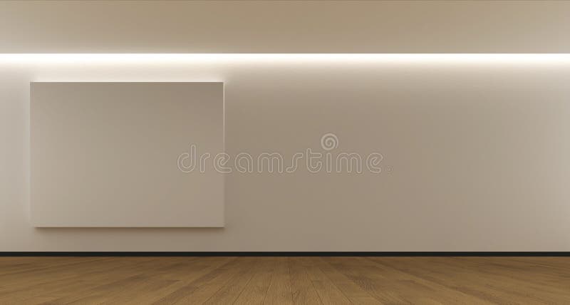 Interior Whit a White Panel Stock Illustration - Illustration of room ...