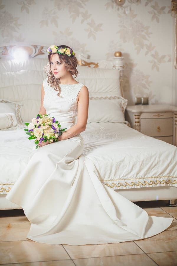 Interior white bride stock image. Image of happy, dress - 65602961