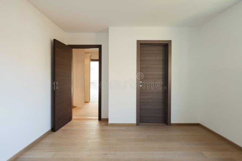 Interior, Wide Room with Wooden Floor Stock Photo - Image of empty ...
