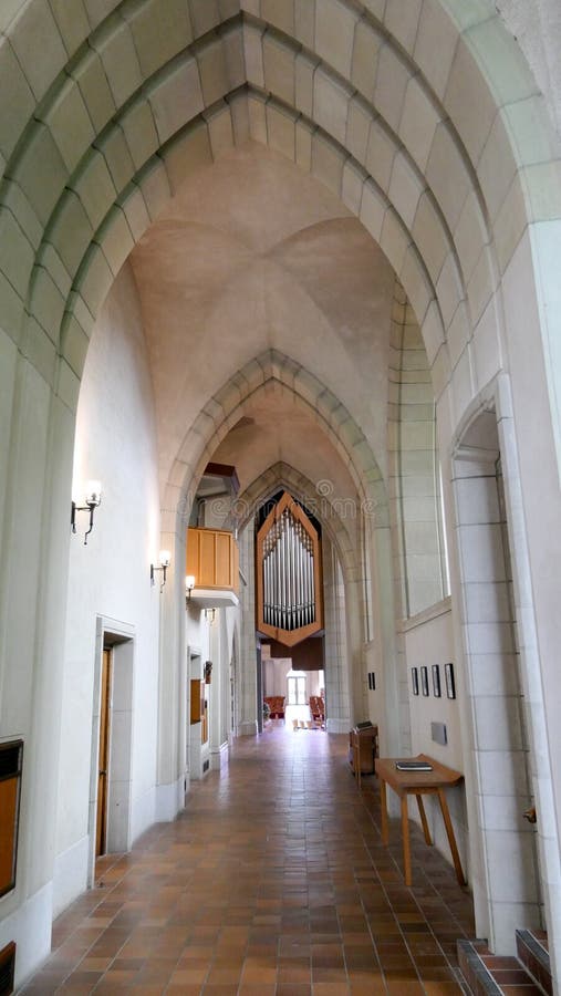 Interior Wide Shot of a Funeral Chapel Stock Image - Image of sadness ...