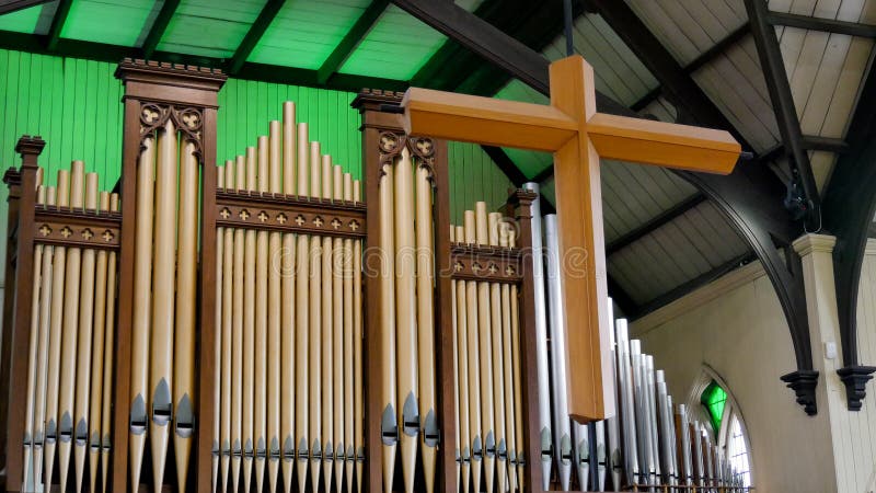 Interior Wide Shot of a Funeral Chapel Stock Image - Image of sadness ...