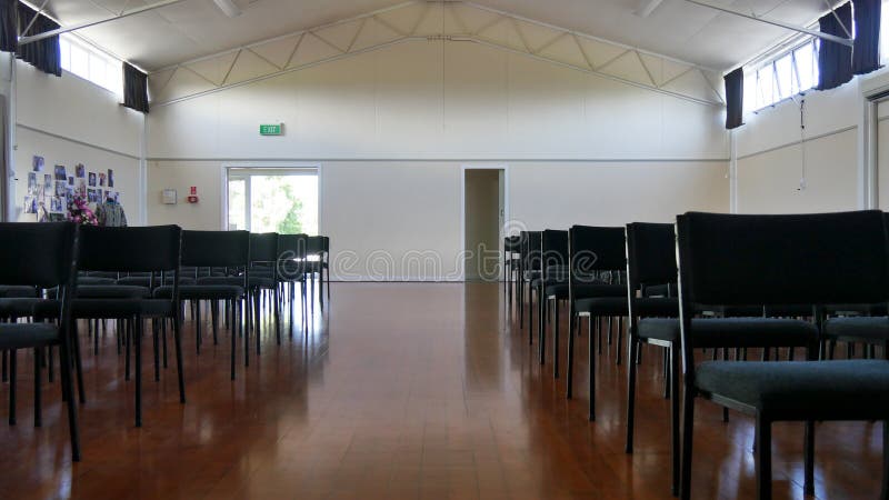 Wide Shot of a Funeral Chapel Stock Photo - Image of saint, coffin ...