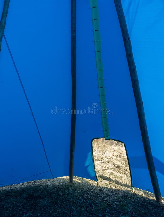 The interior of the wigwam stock image. Image of camp - 271225489