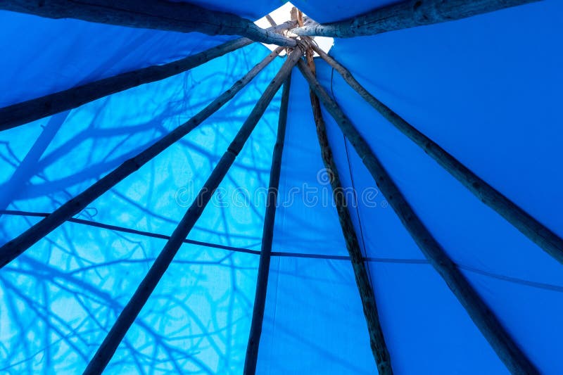 The interior of the wigwam stock photo. Image of leisure - 271225696