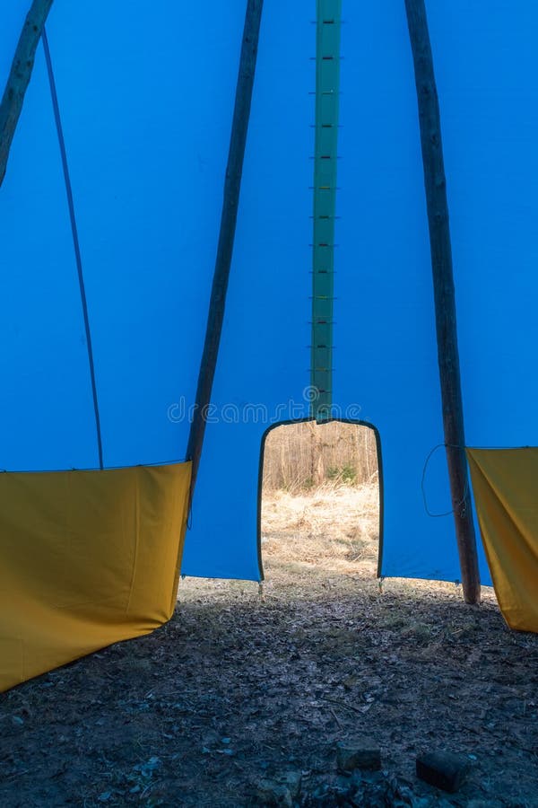 The interior of the wigwam stock image. Image of happy - 271226147