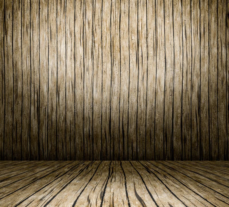 Interior with wooden floor stock illustration. Illustration of iron ...