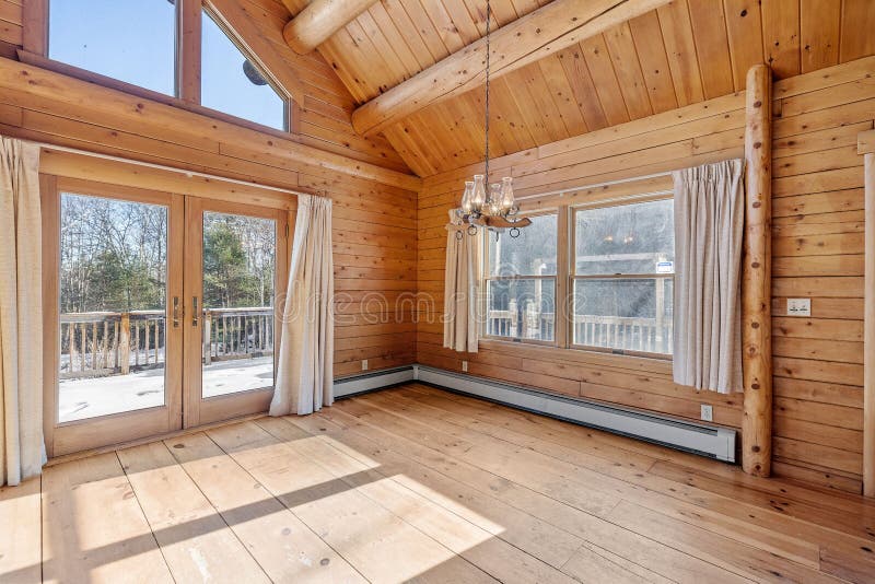 Interior of a wooden house stock photo. Image of home - 268662120