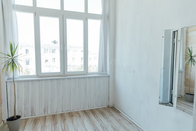 Interior of an Wooden Veranda with Windows Stock Image - Image of ...