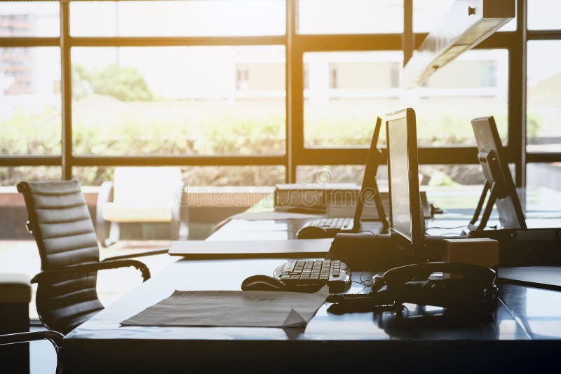 Interior Workspace Background Stock Photo - Image of bright, camera ...