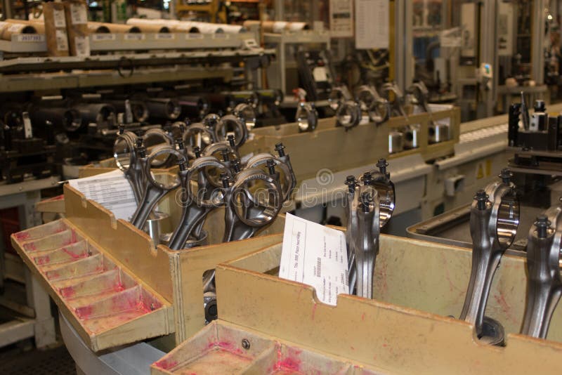 Interior of Manufacturing Metalworking Factory Warehouse with Modern ...