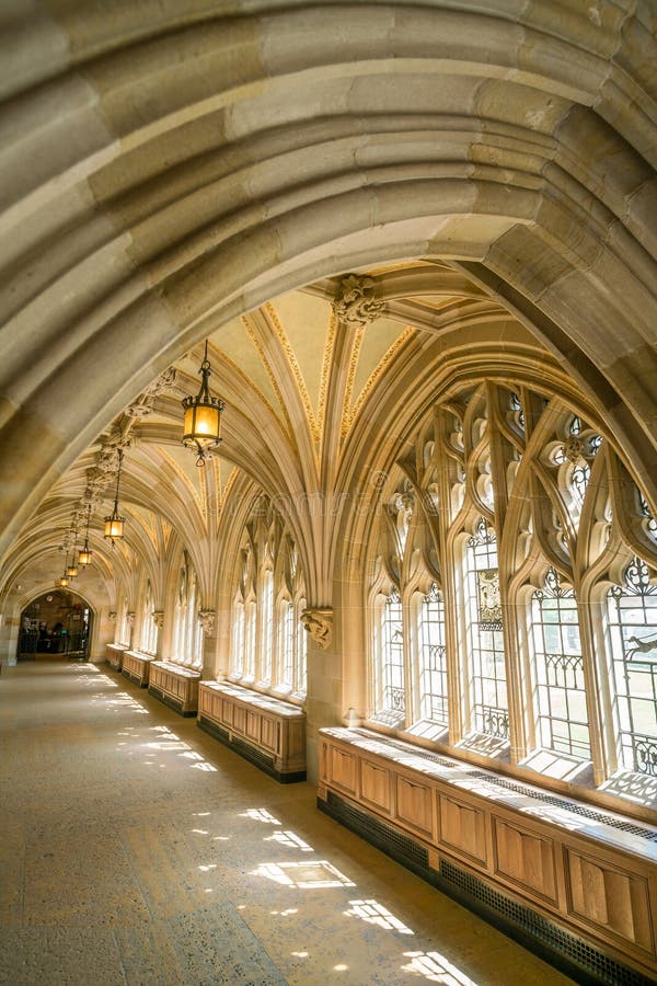 Interior of Yale University Library Stock Image - Image of university ...