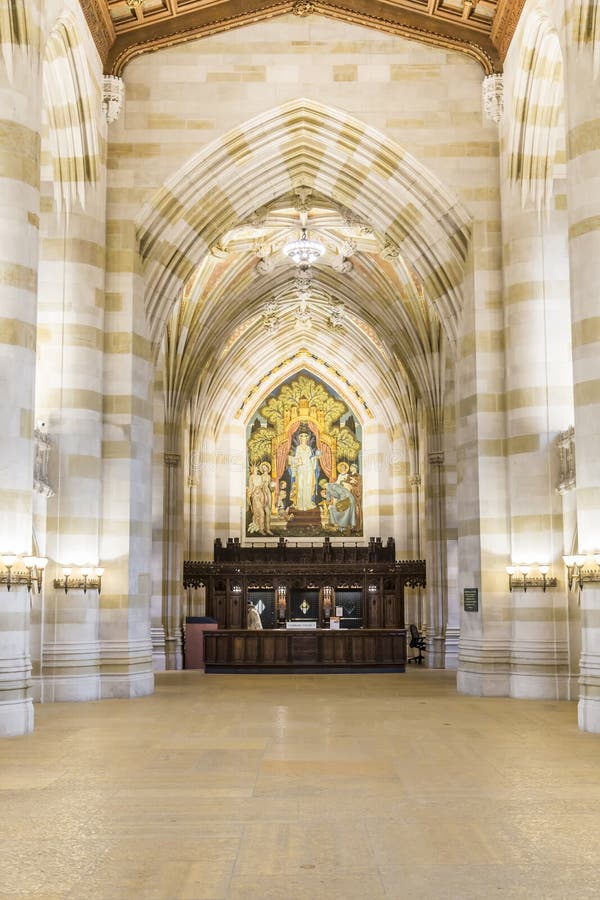 Interior of Yale University Library Editorial Stock Photo - Image of ...
