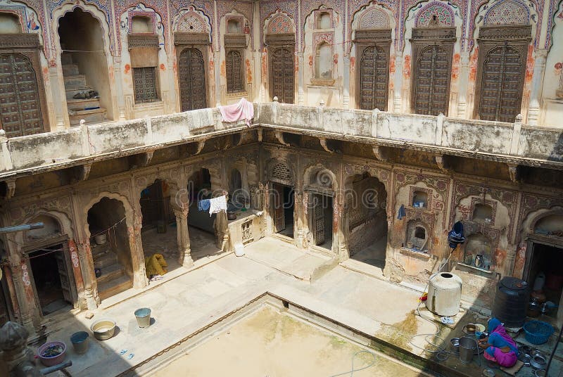 Interior Yard of a Historical Haveli in Mandawa, India. Editorial Image ...
