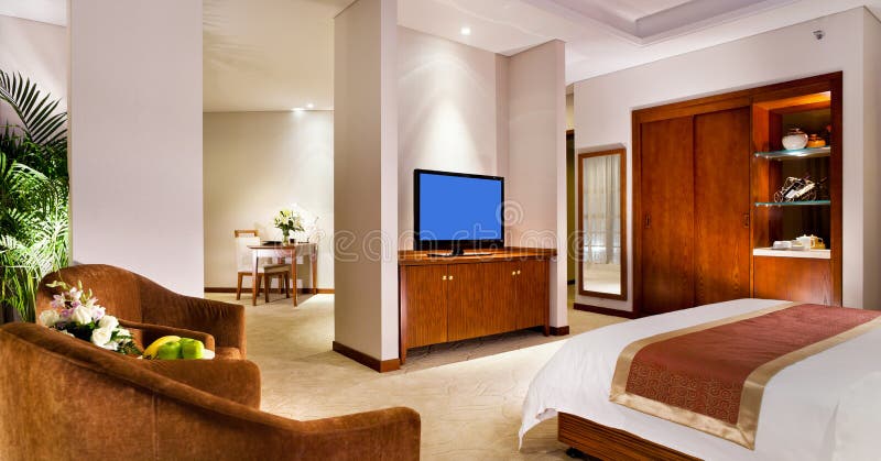 Interiore Della Camera Di Albergo Fotografia Stock - Immagine di stanza ...