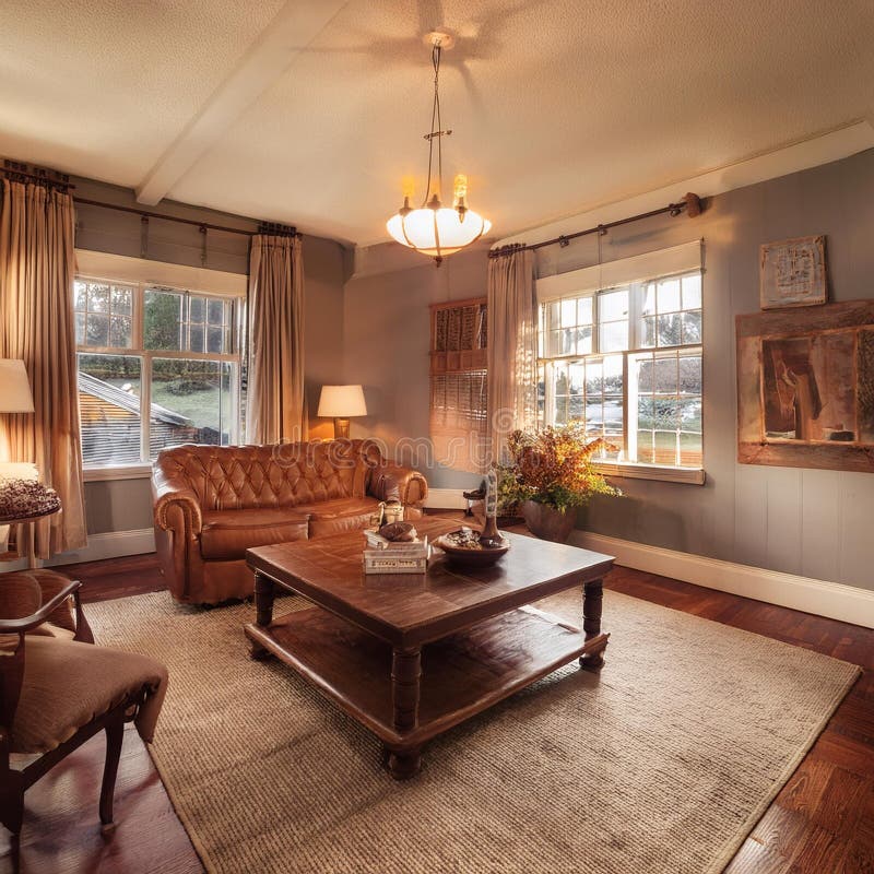 Interiors of an American House, AI Generated Stock Illustration ...