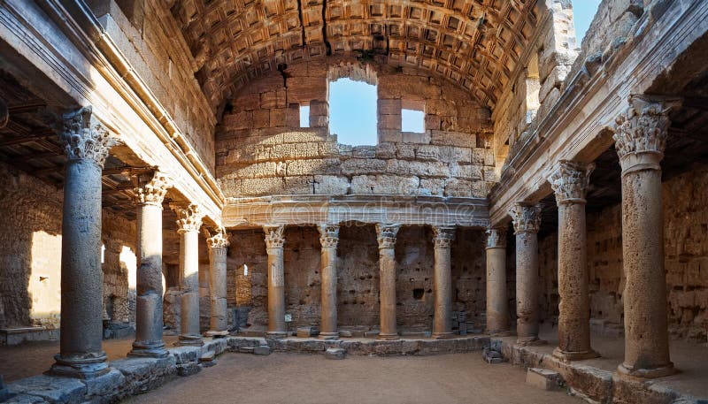 Interiors of Ancient Roman Architecture, AI Generated Stock ...