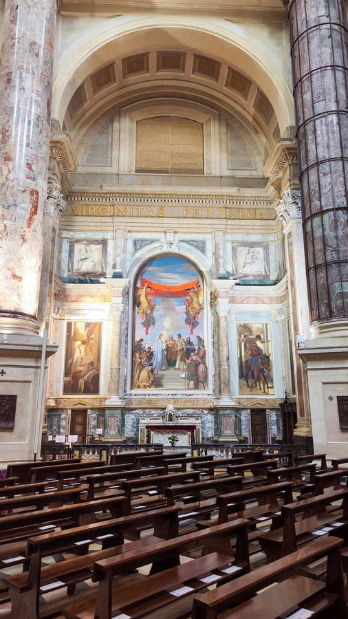 Interiors of the Basilica Oropa on Italy Editorial Stock Photo - Image ...